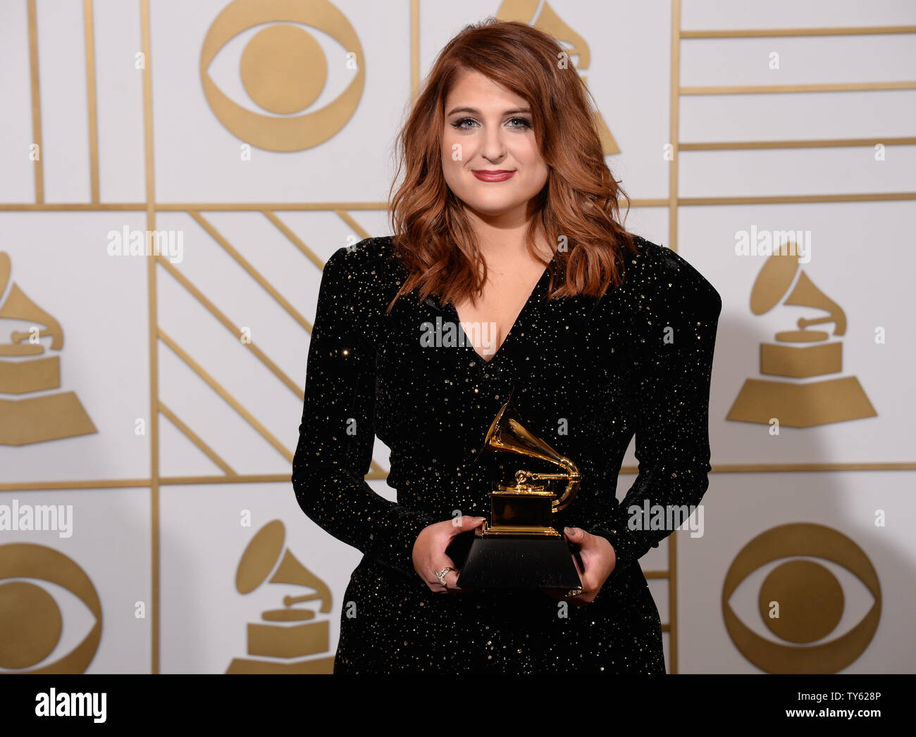 Singer Meghan Trainor, winner of the Best New Artist award, appears ...