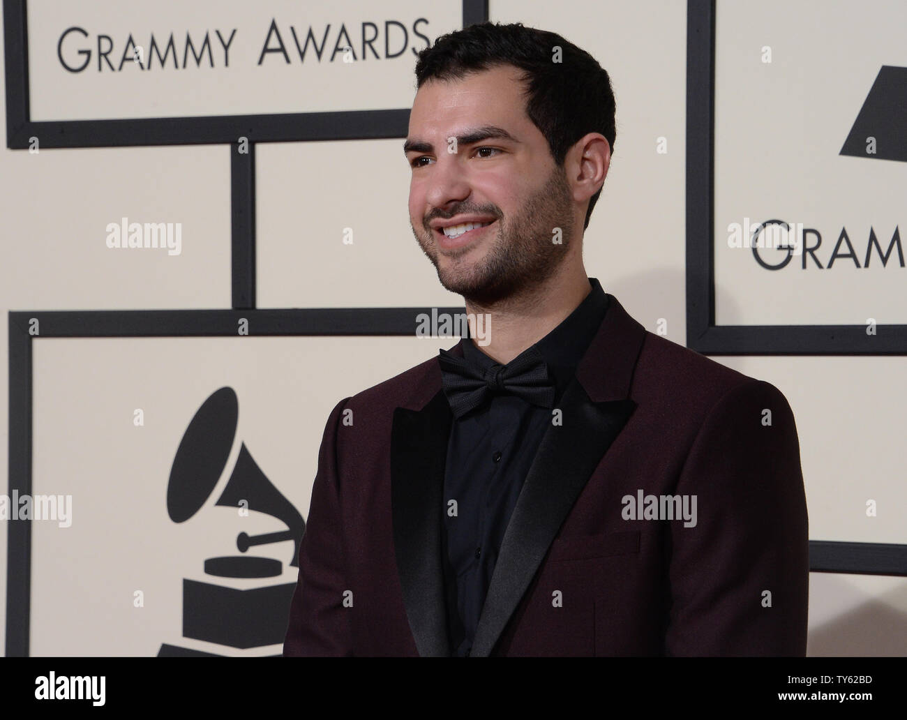 Andrew Cedar arrives for the 58th annual Grammy Awards held at Staples ...