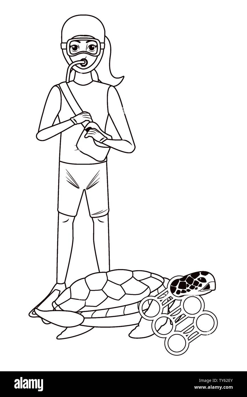 Fun turtle cartoon character in Cut Out Stock Images & Pictures - Alamy