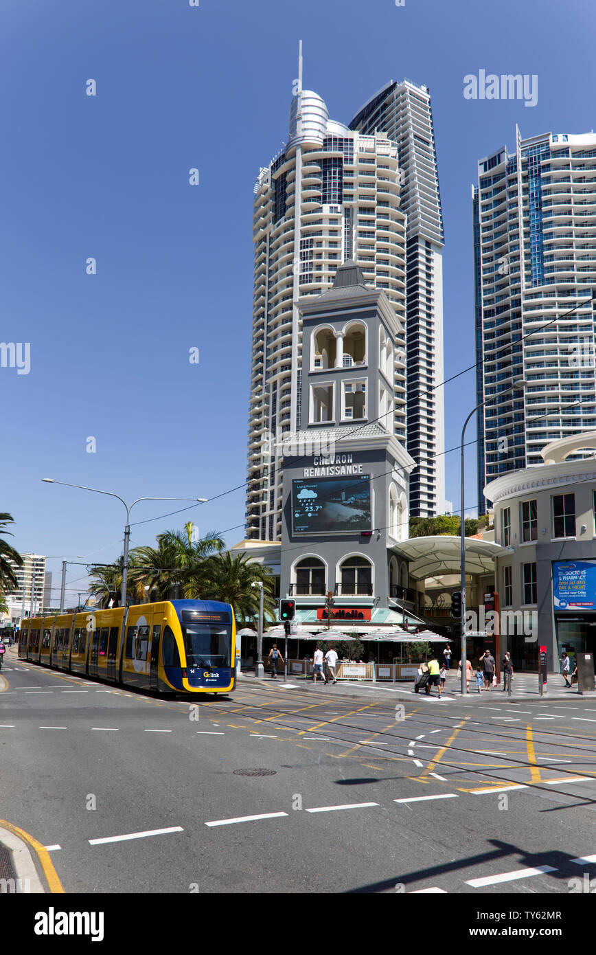Light rail - tram on the Gold Coast Queensland Australia Stock Photo ...