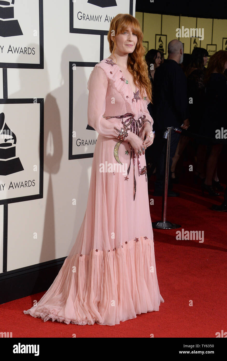 Florence Welch arrives for the 58th annual Grammy Awards held at ...