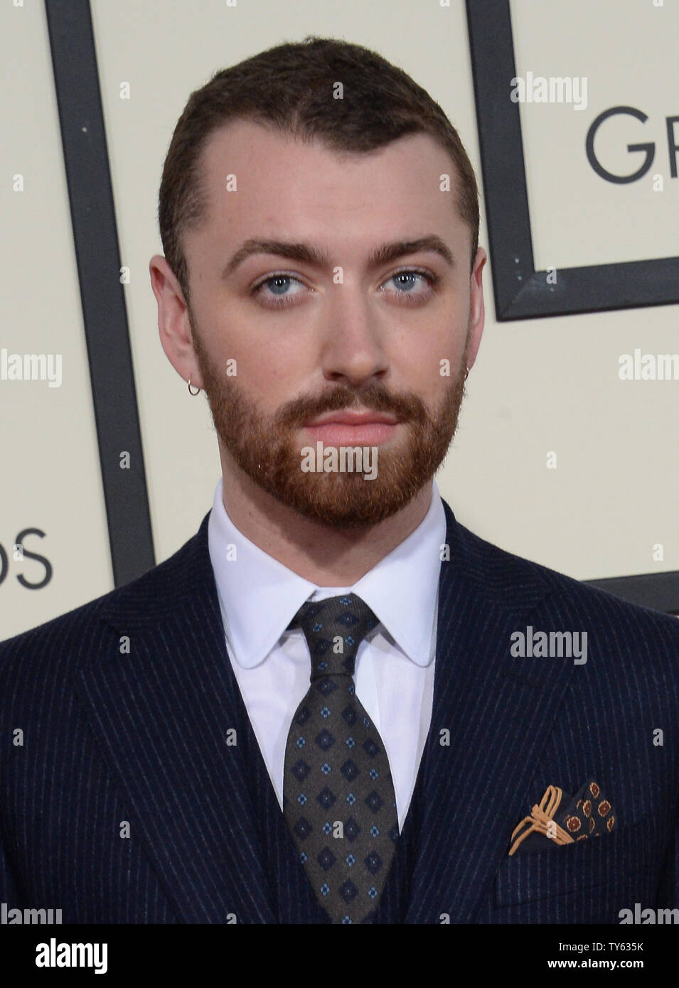 Sam Smith arrives for the 58th annual Grammy Awards held at Staples ...