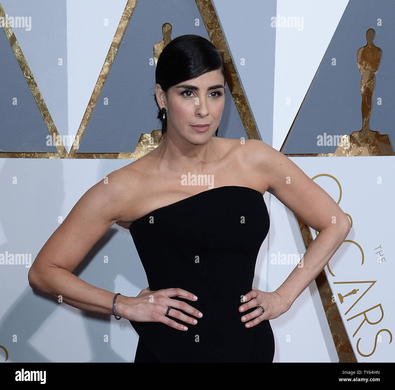 Actress Sarah Silverman arrives on the red carpet for the 88th Academy ...