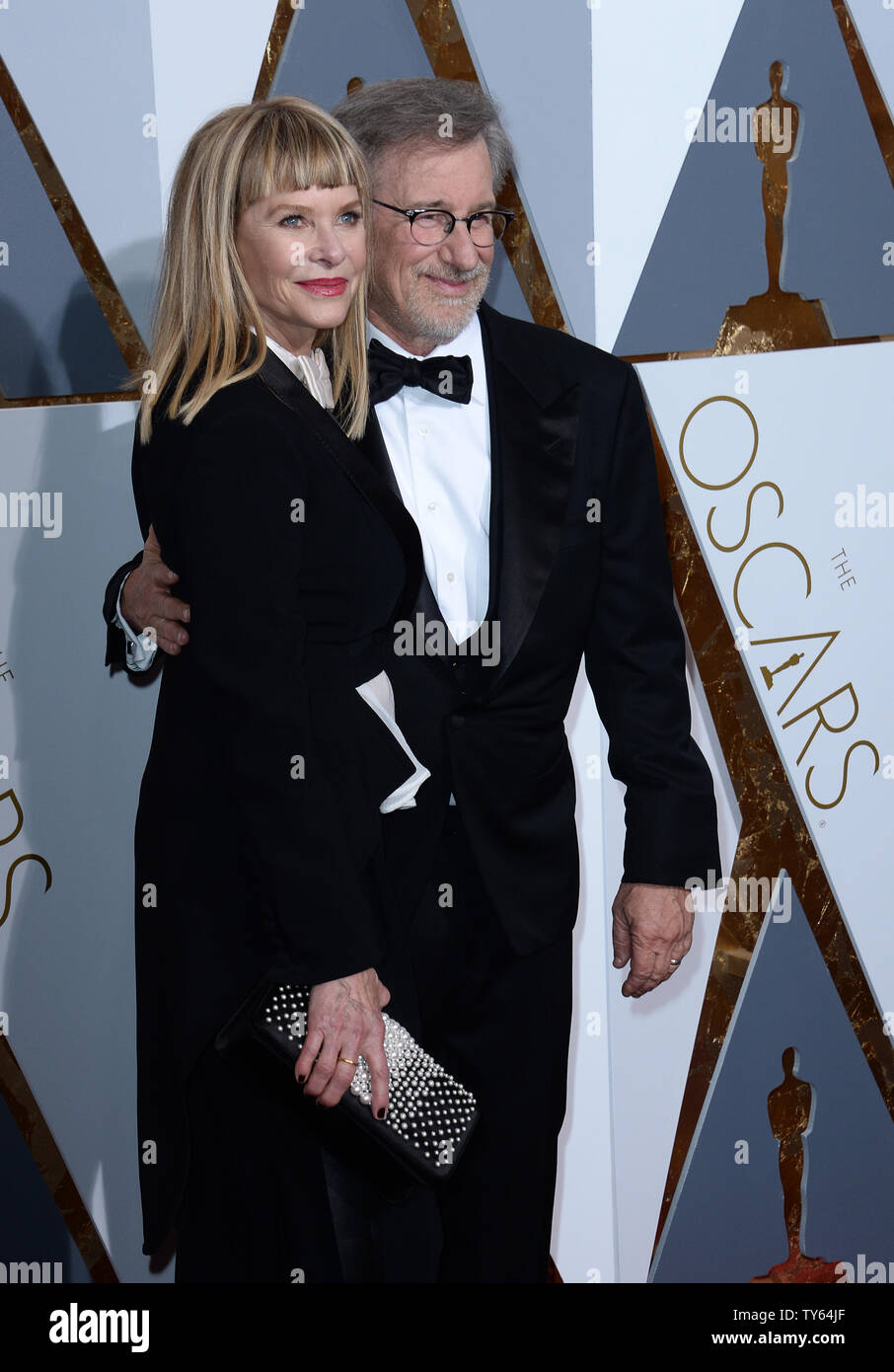 Actress Kate Capshaw (L) and director Steven Spielberg arrive on the ...