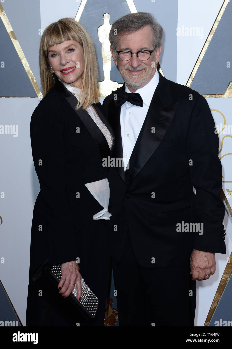 Actress Kate Capshaw (L) and director Steven Spielberg arrive on the ...