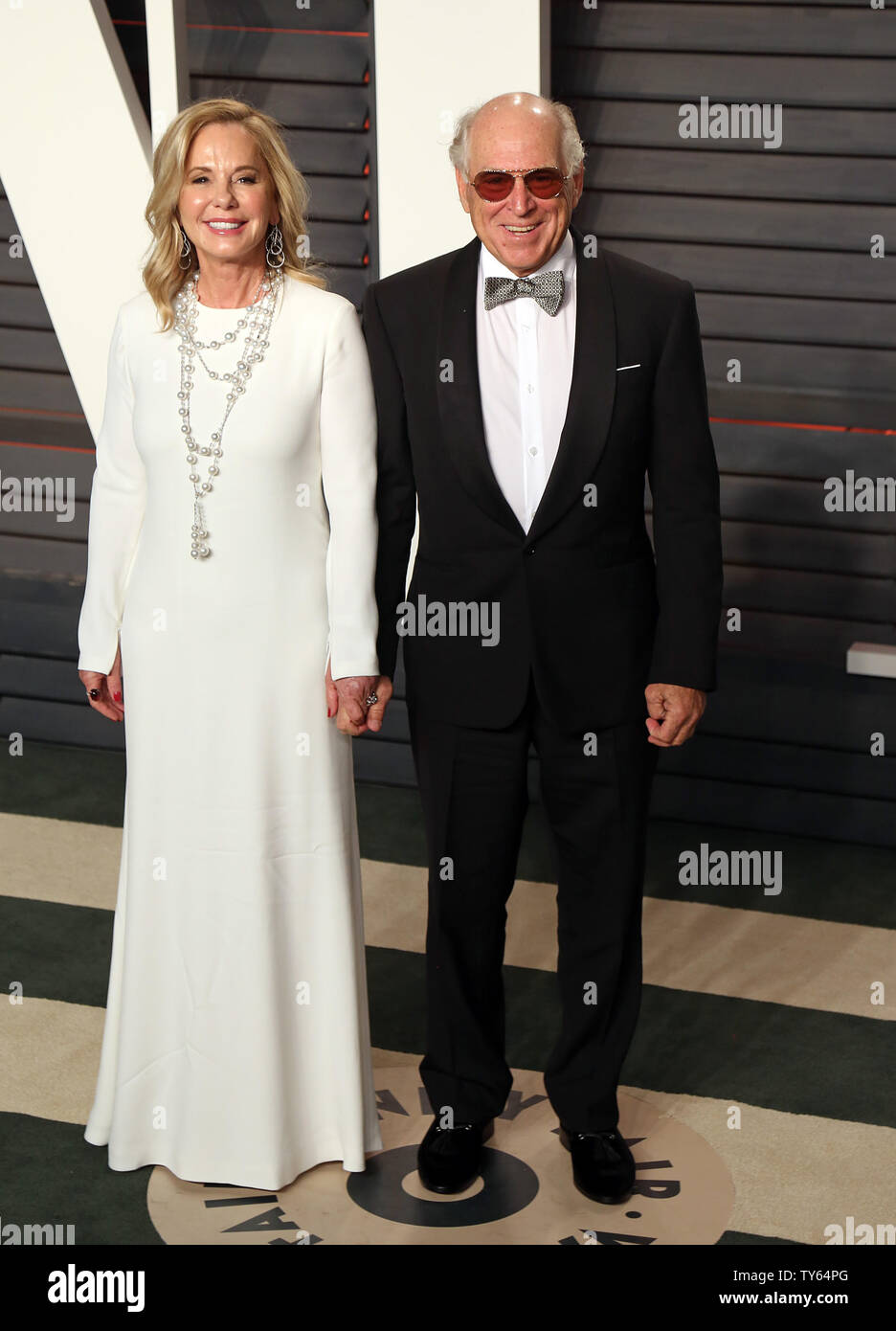 Jimmy Buffett and his wife Jane attend the 2016 Vanity Fair Oscar Party ...