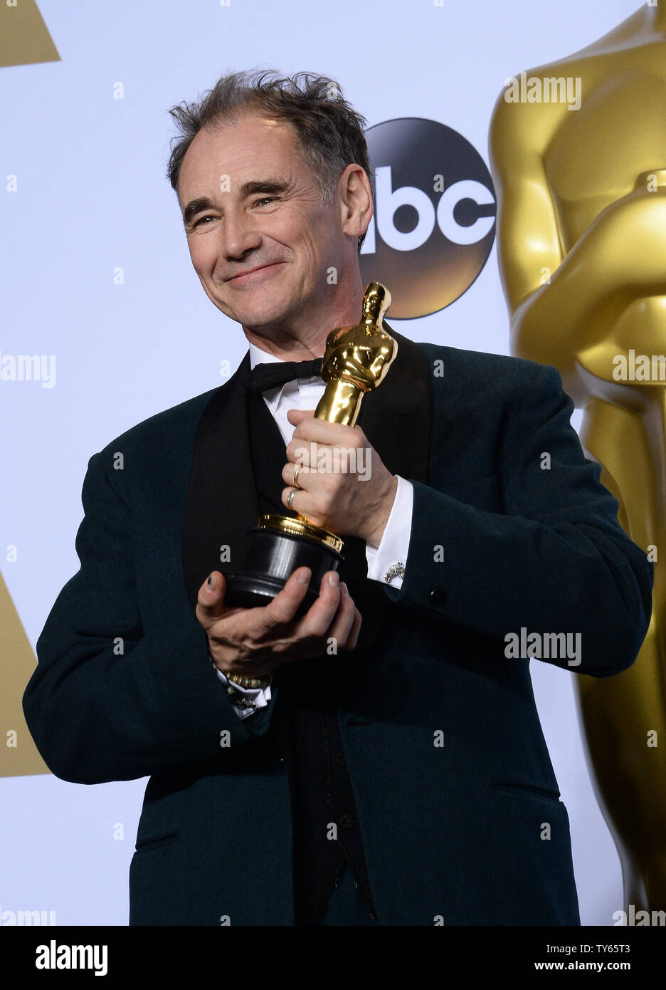 Actor Mark Rylance, winner for Best Actor in a Supporting Role for ...