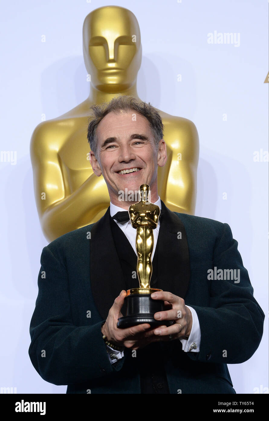 Actor Mark Rylance, winner for Best Actor in a Supporting Role for ...