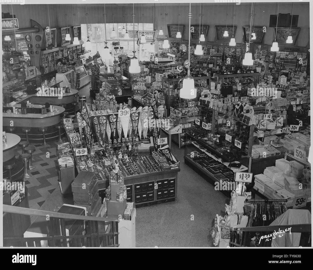 Interior of Katz drug store. Kansas City, Mo; Scope and content ...