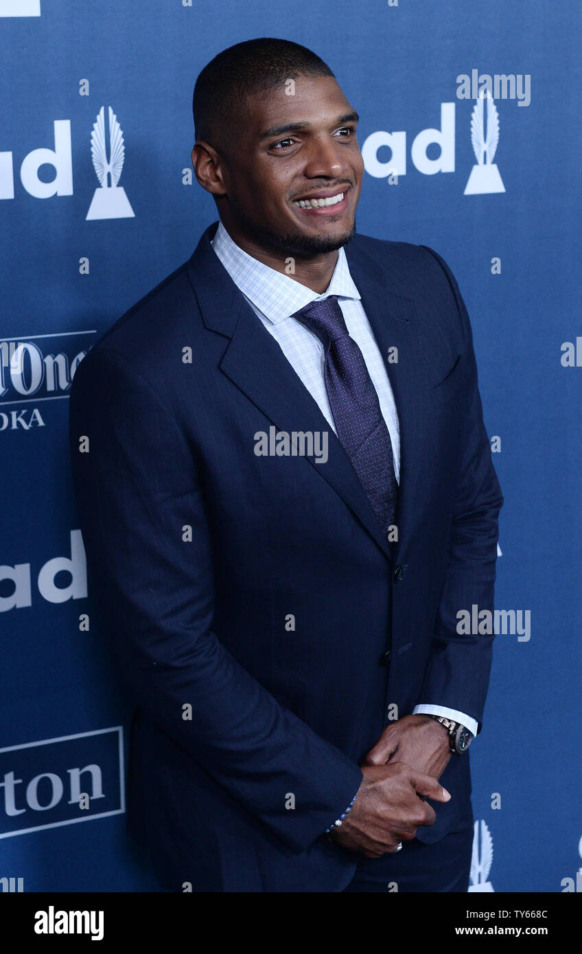 Michael Sam attends the 27th annual GLAAD Media Awards at the Beverly ...