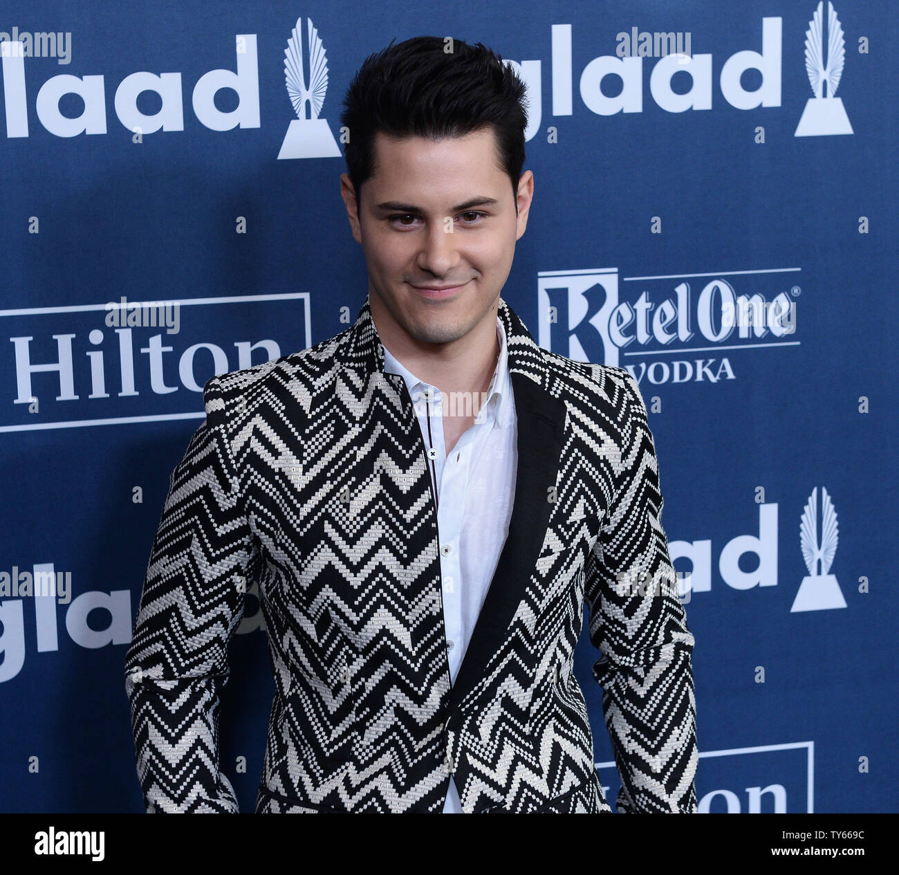 Actor Michael J. Willett attends the 27th annual GLAAD Media Awards at ...