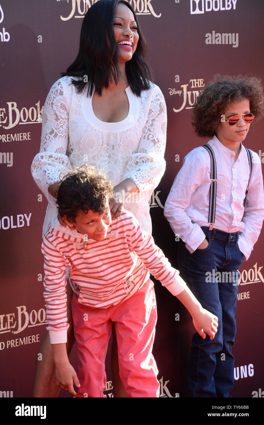 Actress Garcelle Beauvais and her sons sons Jax Joseph Nilon (L) and ...