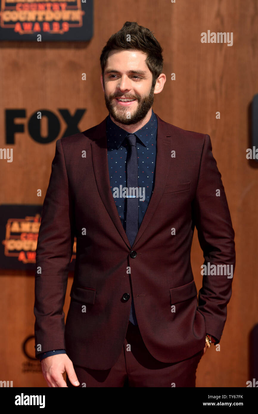 Singer Thomas Rhett arrives at the 2016 American Country Countdown ...
