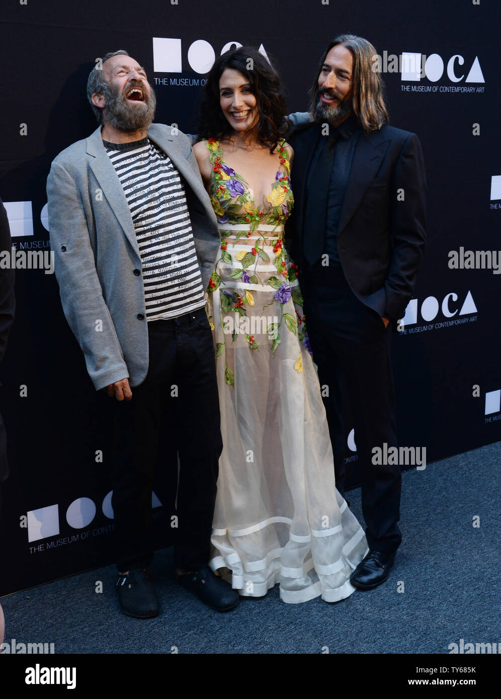 Artist Kenny Scharf, actress Lisa Edelstein and her husband, artist ...