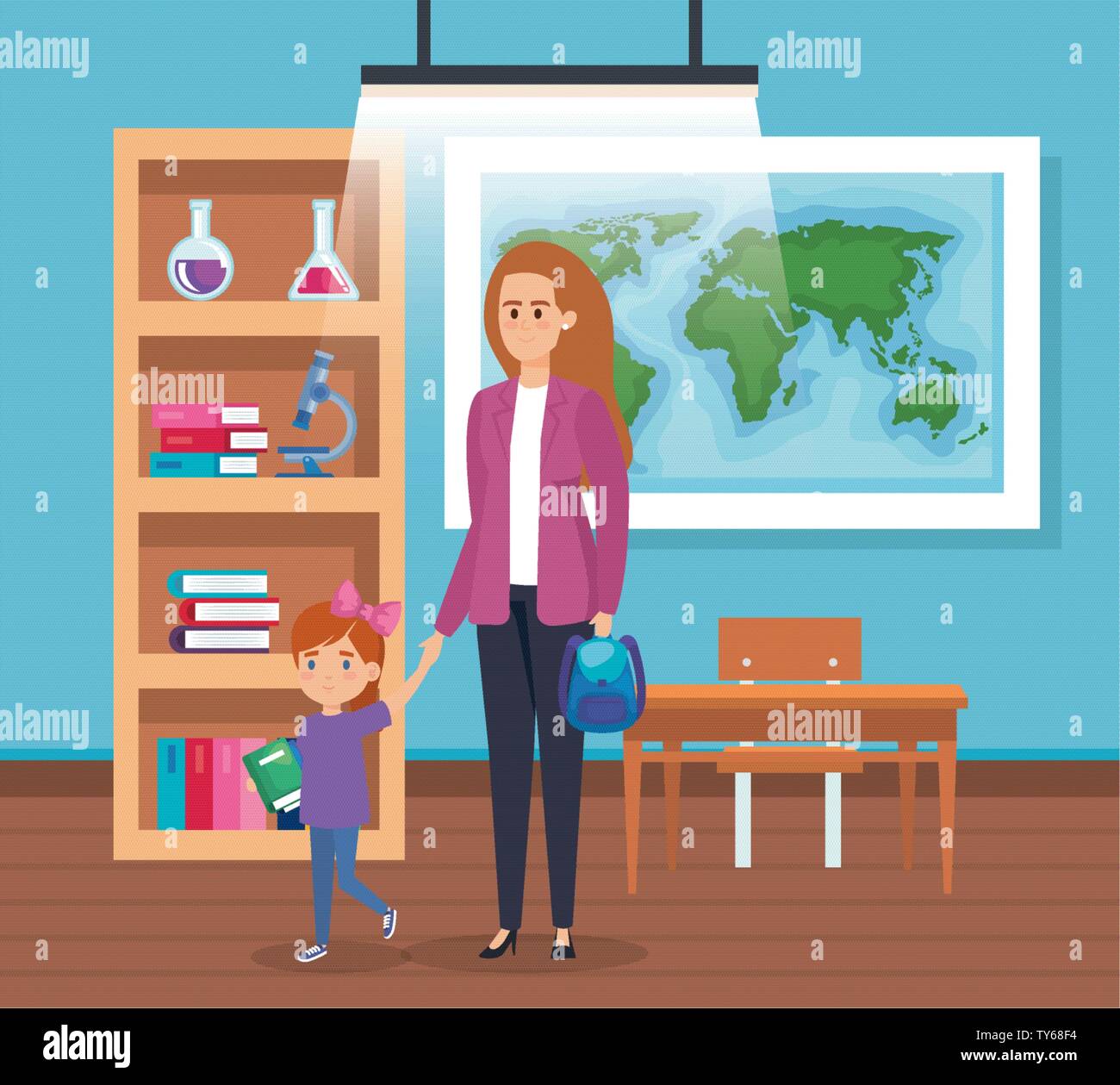 Student Students Mother Stock Vector Images - Alamy