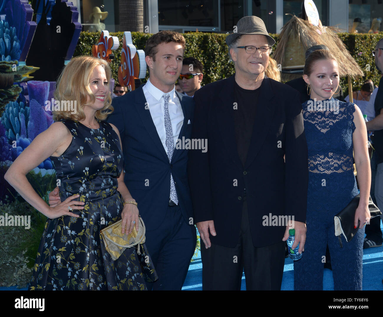 Cast member Albert Brooks, the voice of Marlin and his wife Kimberly ...
