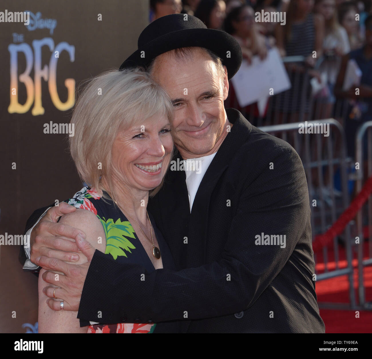 Cast member Mark Rylance and his spouse Claire van Kampen attend the ...