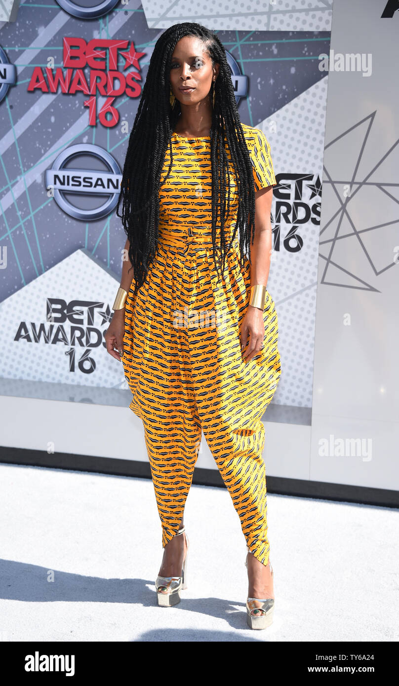 Actress Tasha Smith attends the 16th annual BET Awards at Microsoft ...