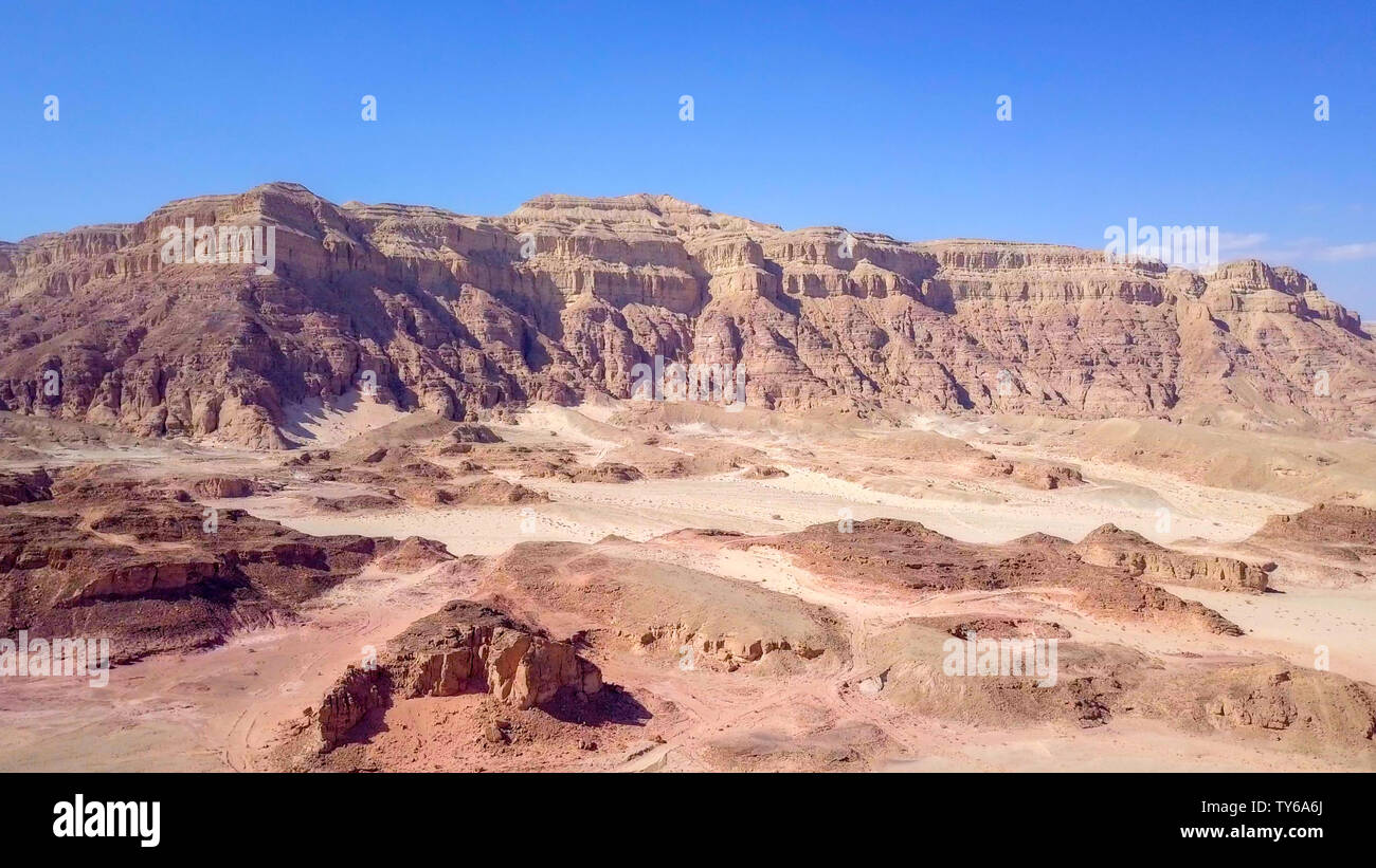 Dry Desert landscape, Aerial image Stock Photo - Alamy