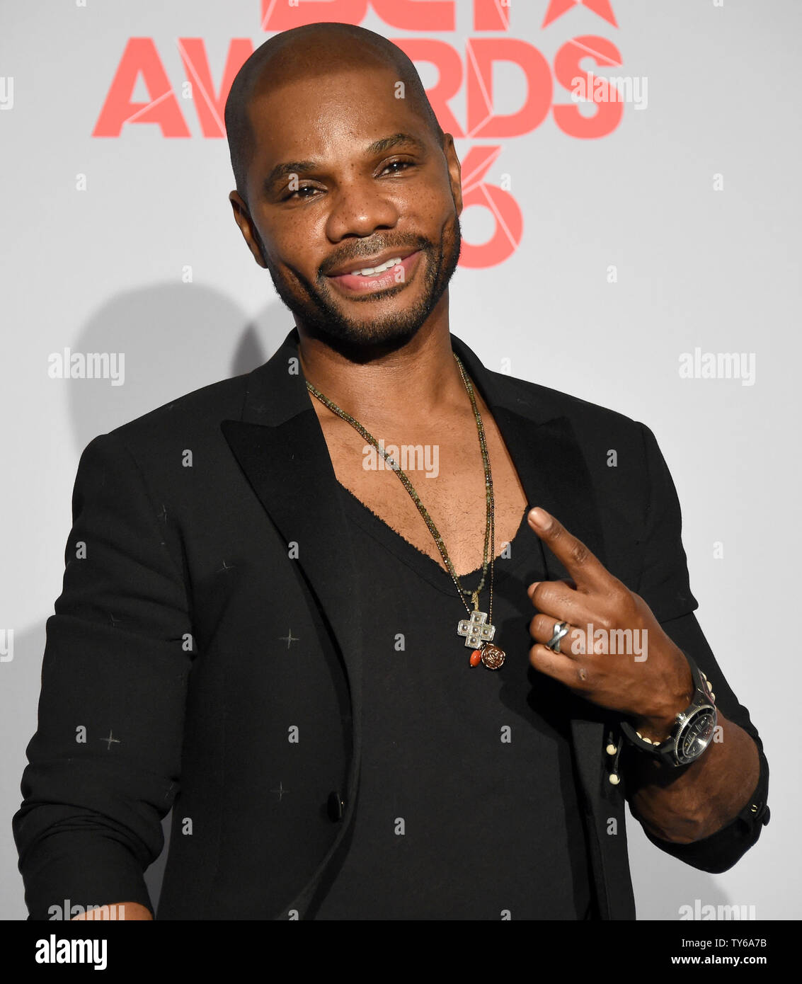 Singer Kirk Franklin appears backstage during the 16th annual BET ...