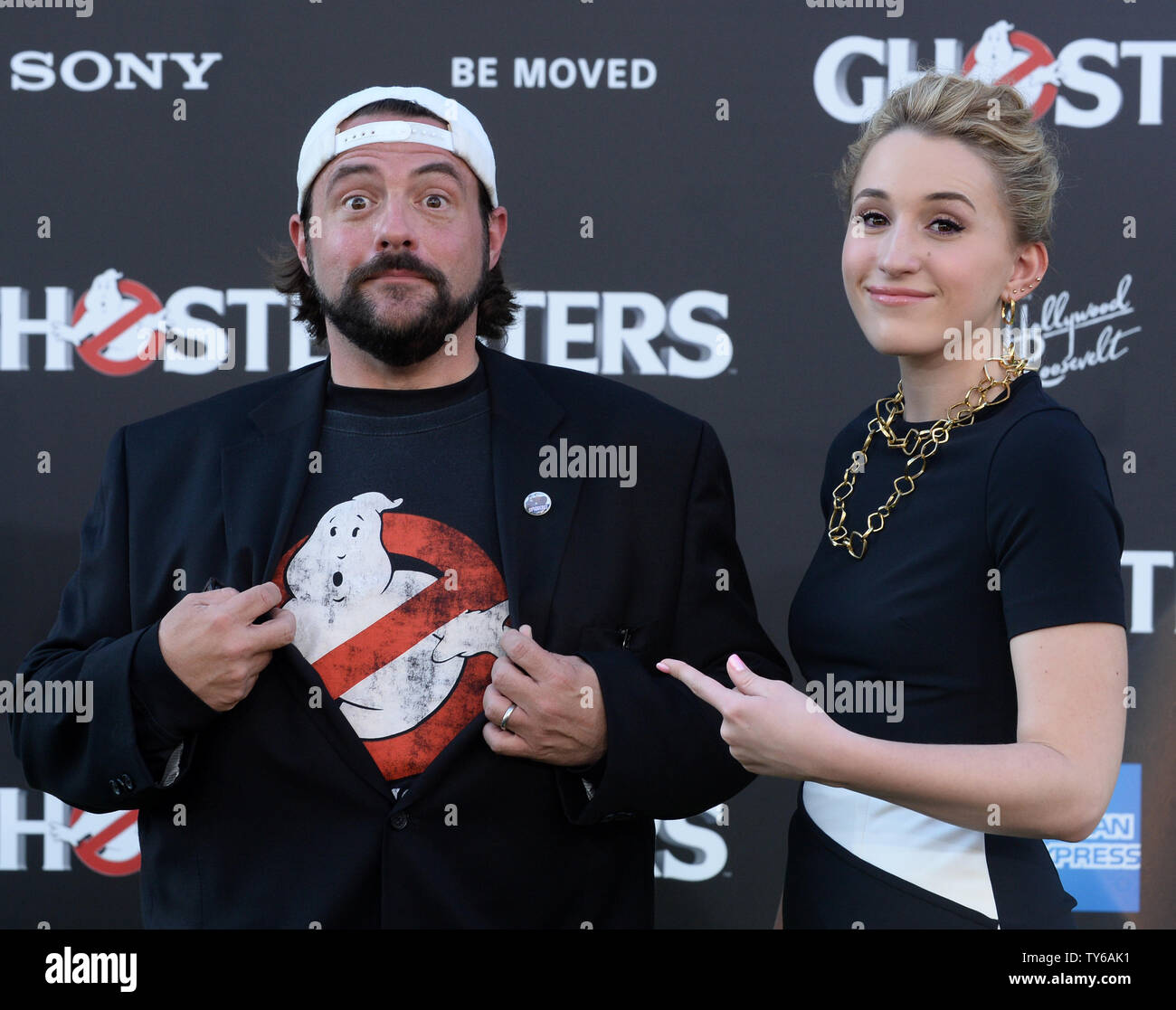 Director Kevin Smith and his daughter Harley Quinn Smith attend the ...
