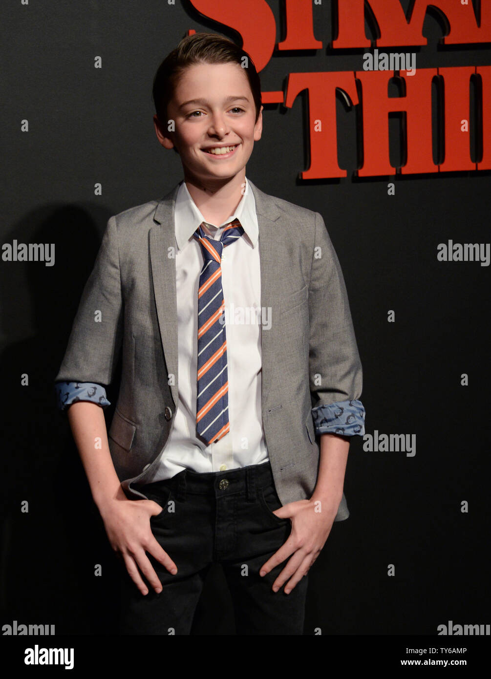 Cast member Noah Schnapp attends Netflix's supernatural mystery ...