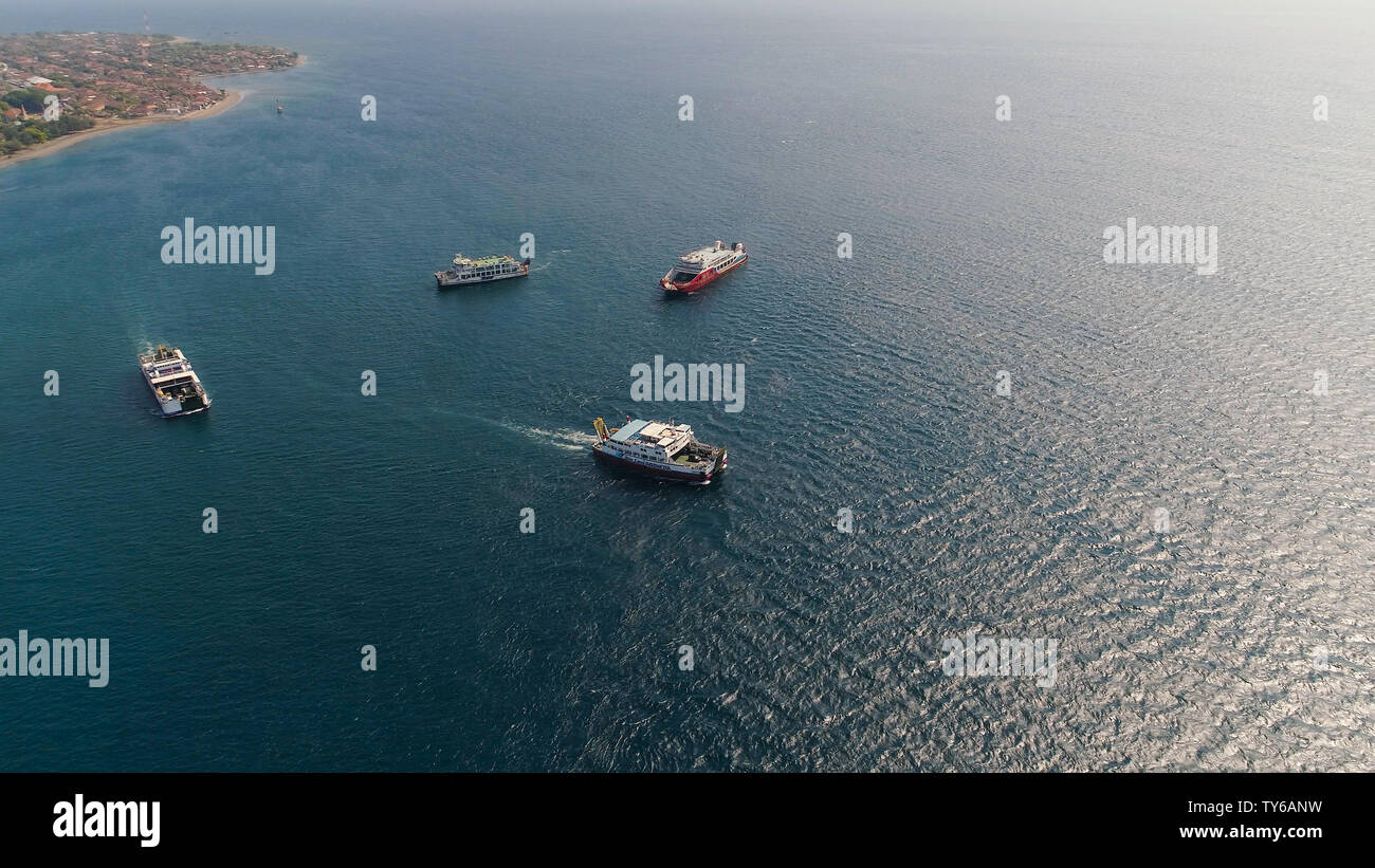public ferry ships carrying passengers from Gilimanuk harbour ferry ...