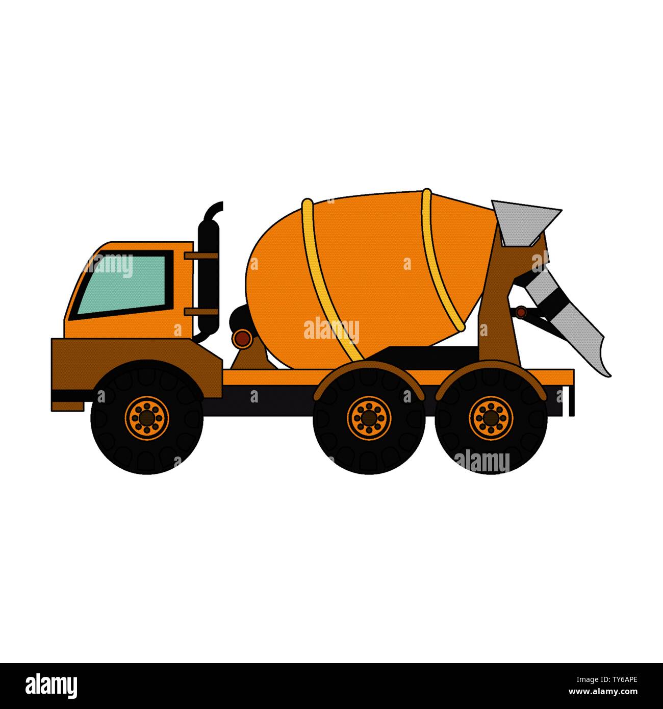 Construction cement truck vehicle sideview isolated Stock Vector Image ...