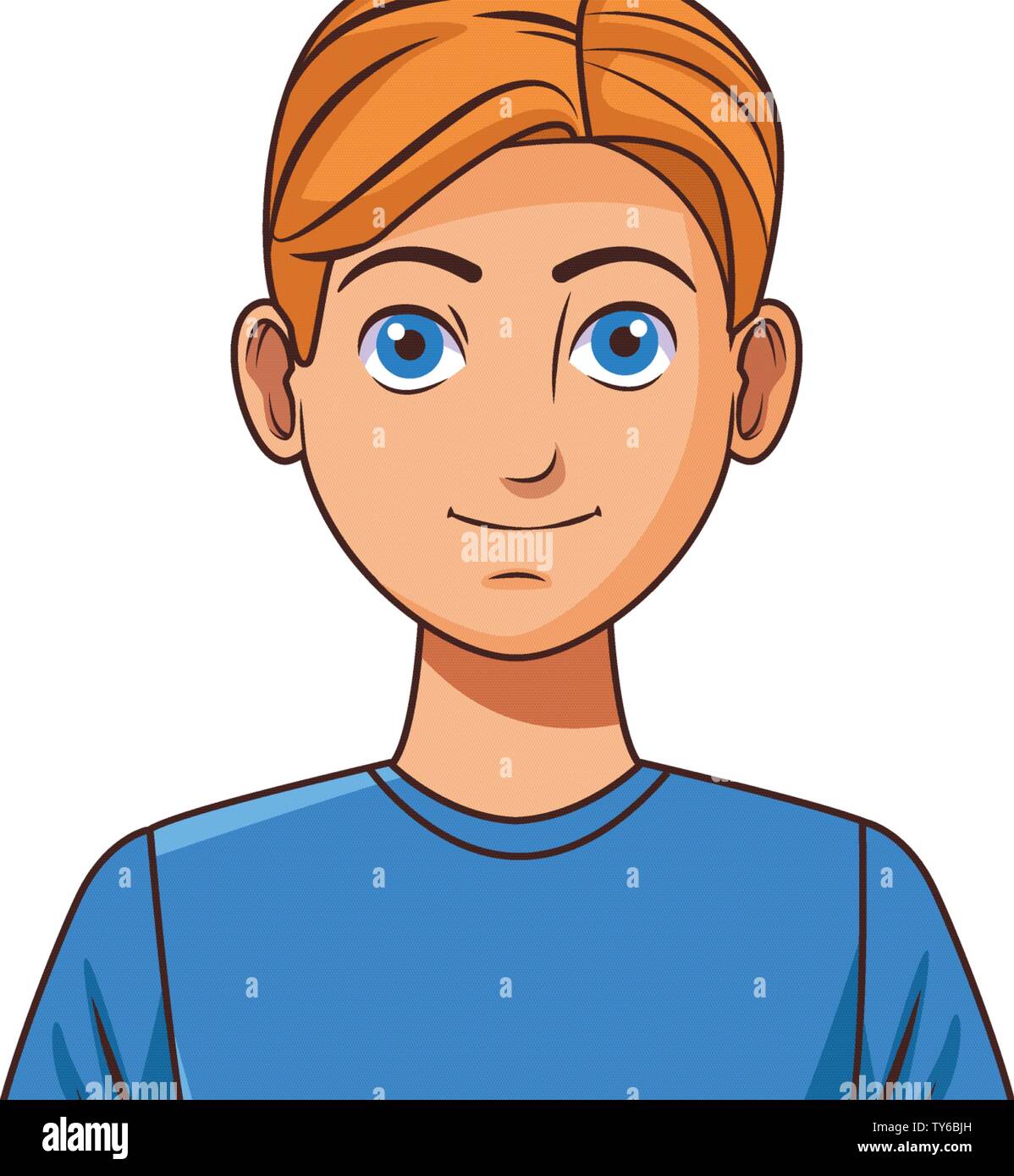 young man avatar cartoon character profile picture Stock Vector Image ...