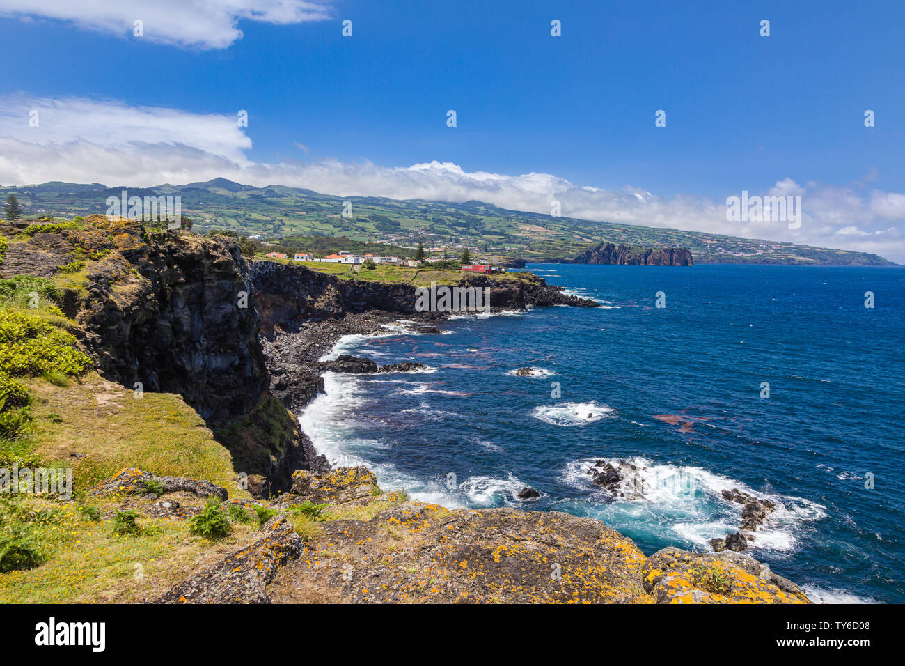 Landscape around Capelas on Sao Miguel island, Azores archipelago ...