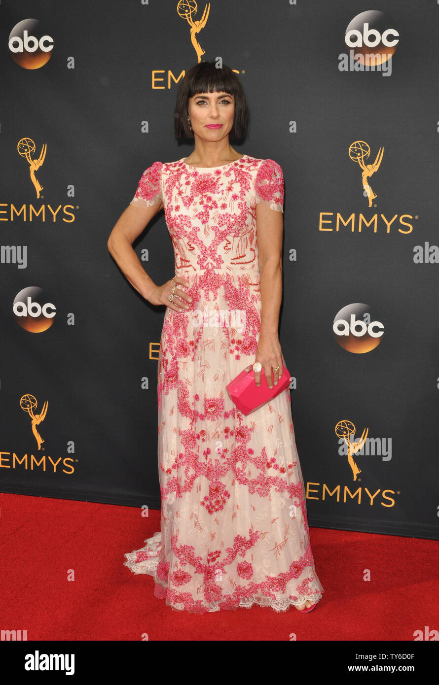 Actress Constance Zimmer arrives for the 68th annual Primetime Emmy ...
