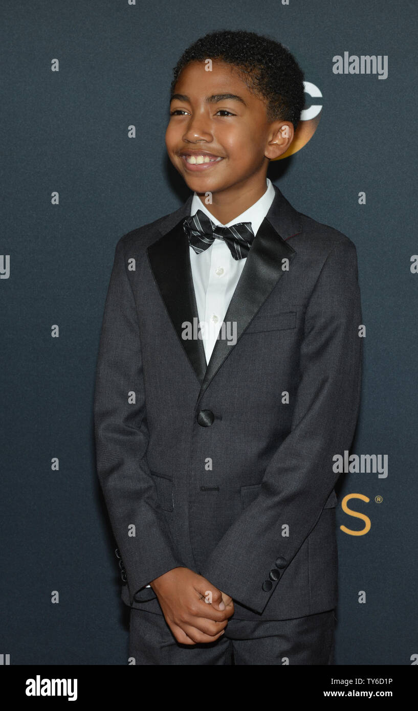 Actor Miles Brown arrives for the 68th annual Primetime Emmy Awards at ...