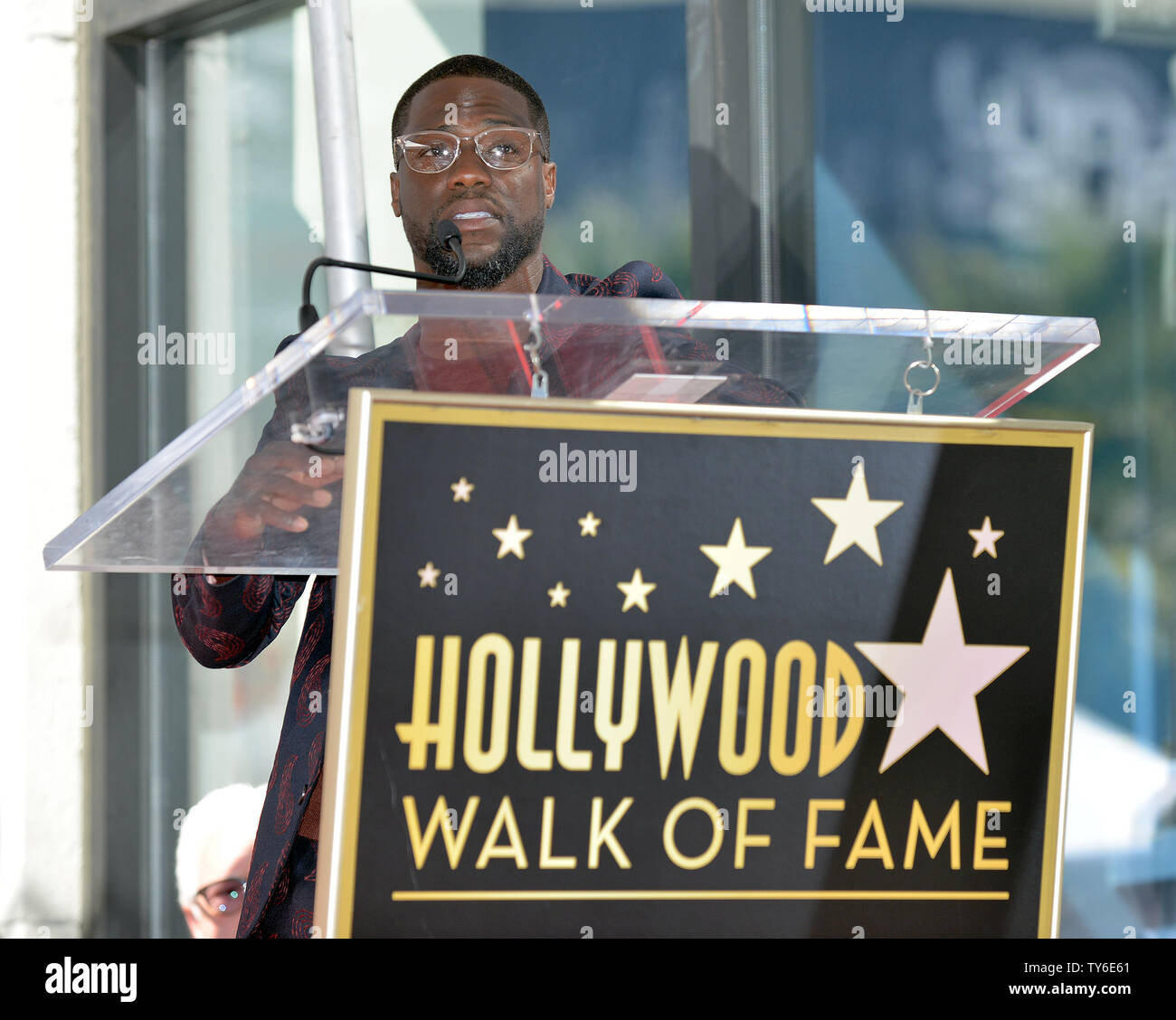 Actor Kevin Hart thanks everyone for attending the ceremony honoring ...