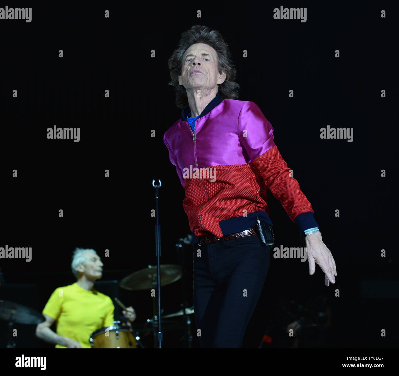 Musician Mick Jagger of The Rolling Stones performs onstage during ...