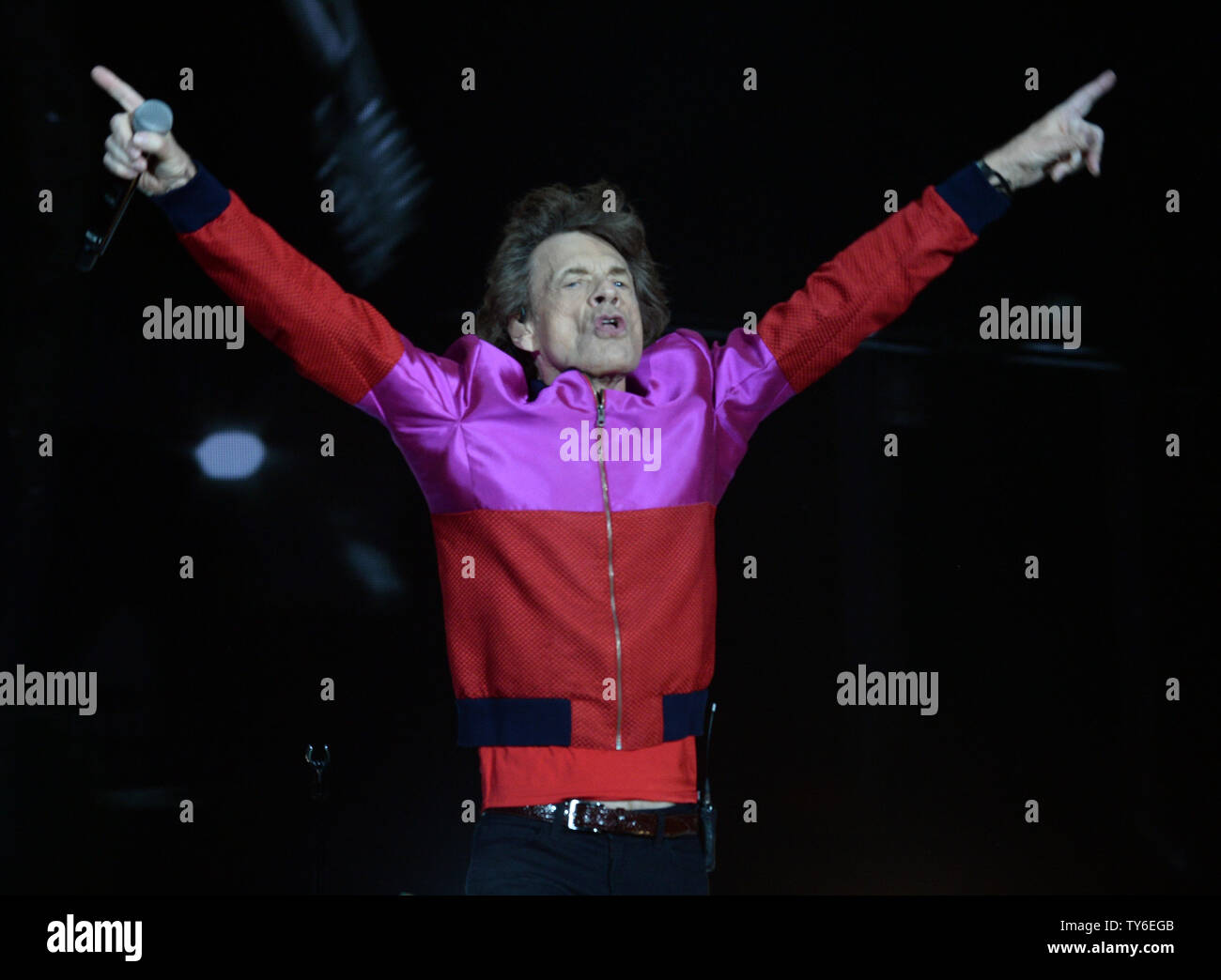 Musician Mick Jagger of The Rolling Stones performs onstage during ...