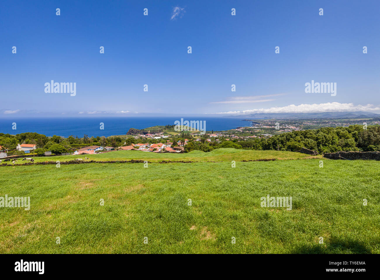 Landscape around Capelas on Sao Miguel island, Azores archipelago ...