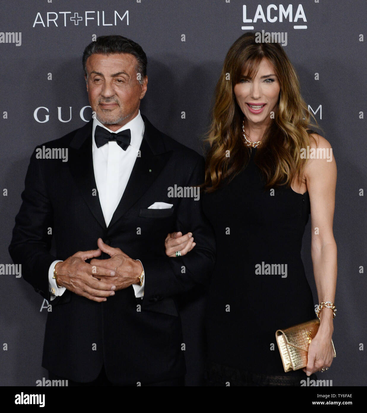 Actor Sylvester Stallone and his wife Jennifer Flavin attend the LACMA ...