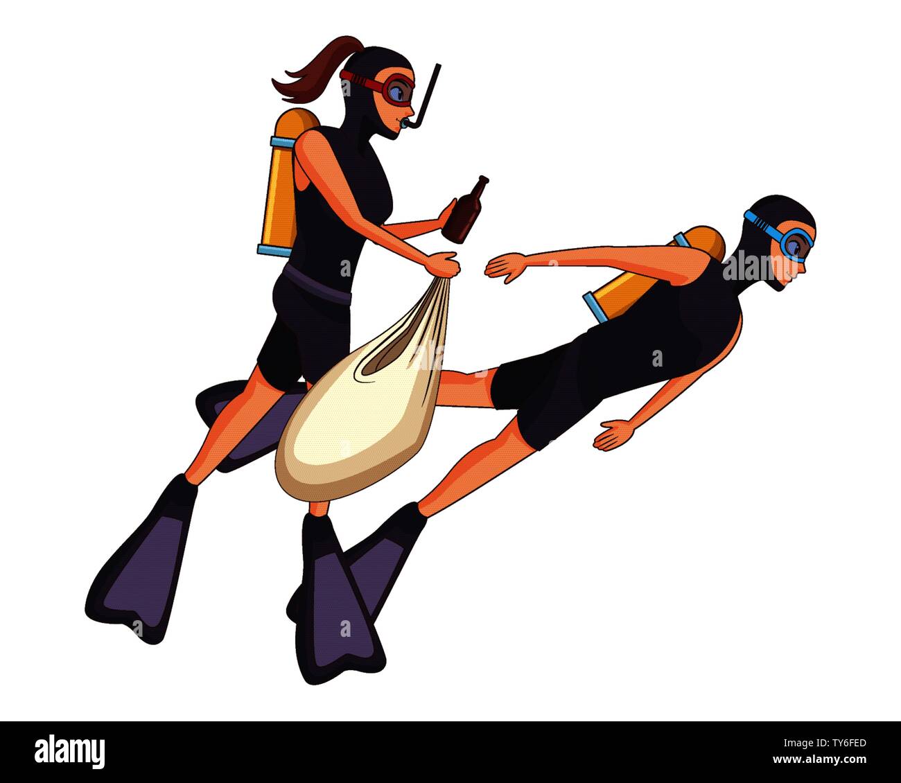 Man diving under water Cut Out Stock Images & Pictures - Alamy