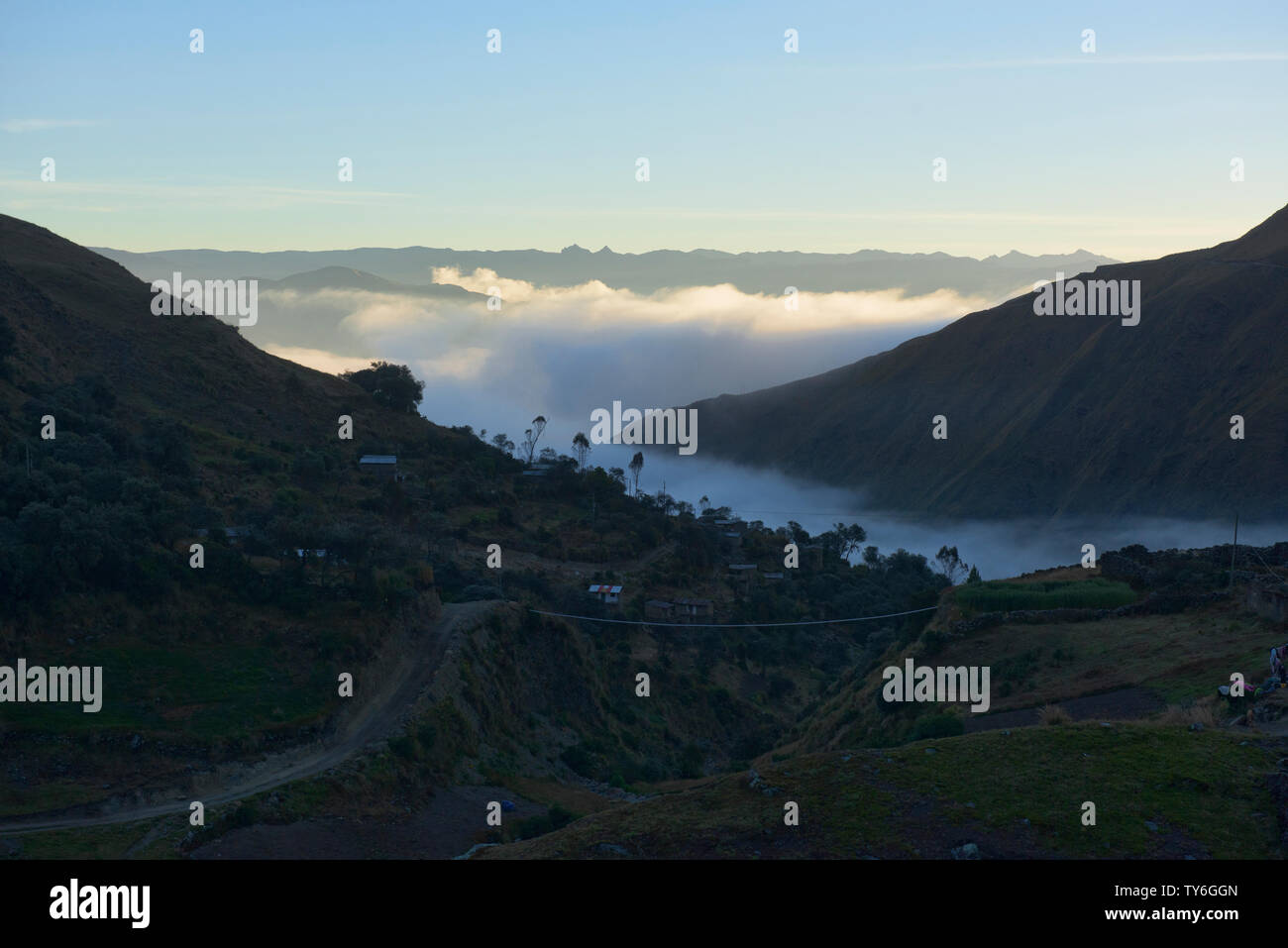 Clouds in the Illampu Valley, Cordillera Real Traverse, Bolivia Stock ...