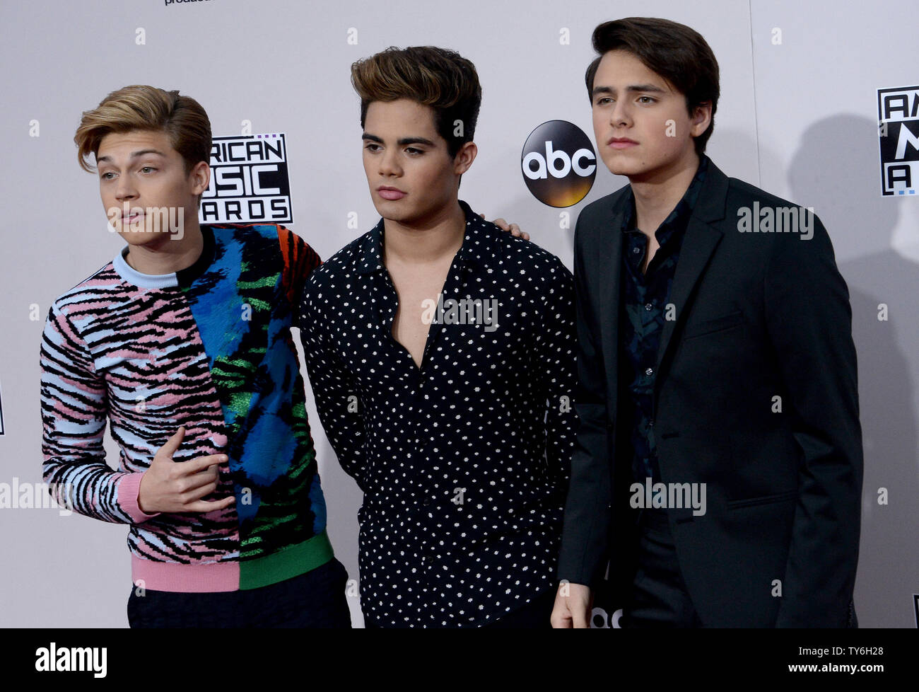 (L-R) Singers Ricky Garcia, Emery Kelly and Liam Attridge of Forever In ...