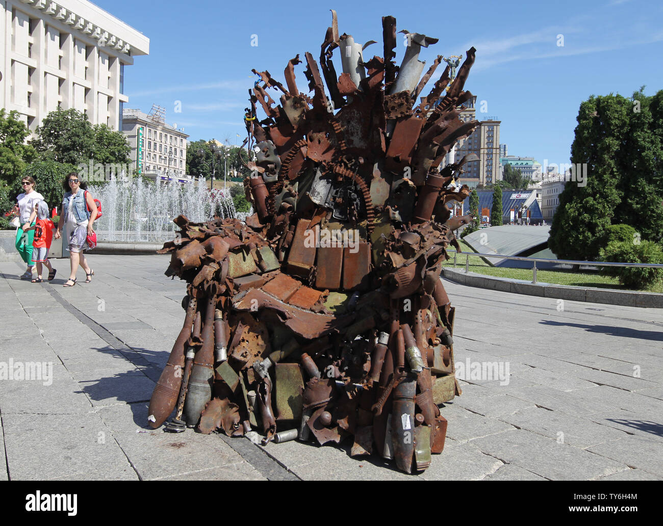The Iron Throne, during it's presentation at the Independence Square in ...
