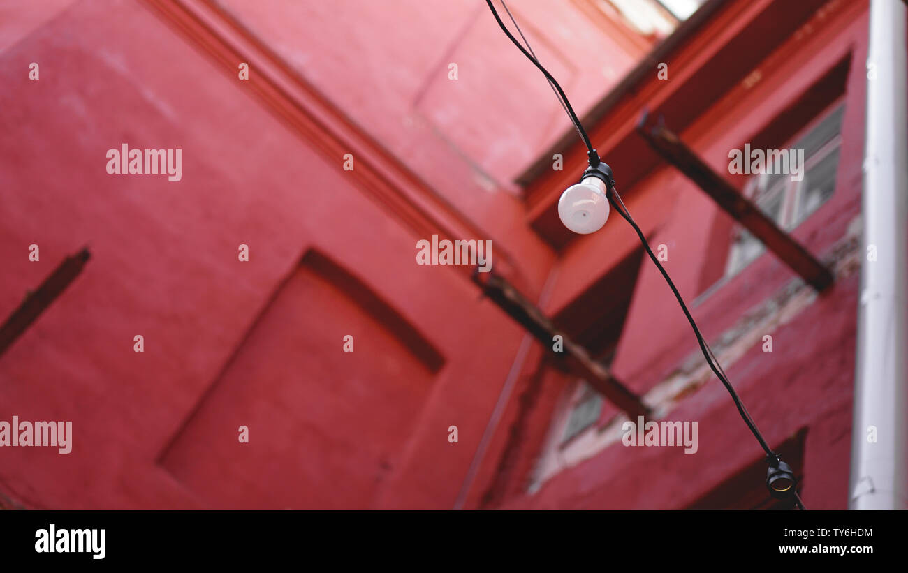 MINSK, BELARUS Red Yard - courtyard-well in Minsk, place for concerts ...