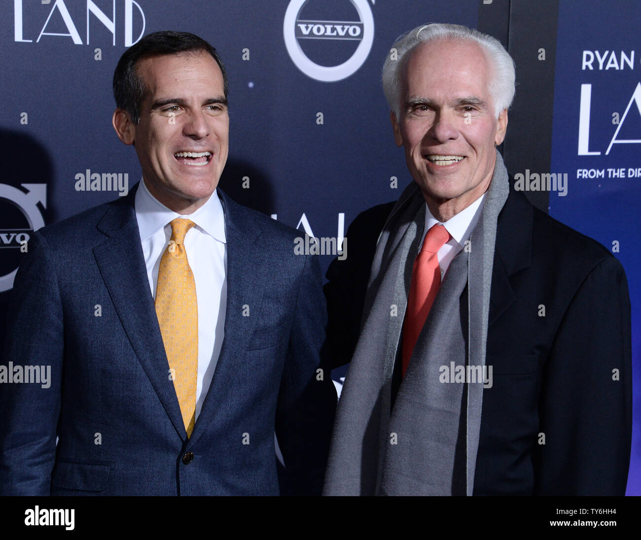 Mayor Eric Garcetti (L) and his father, former L.A. district attorney ...