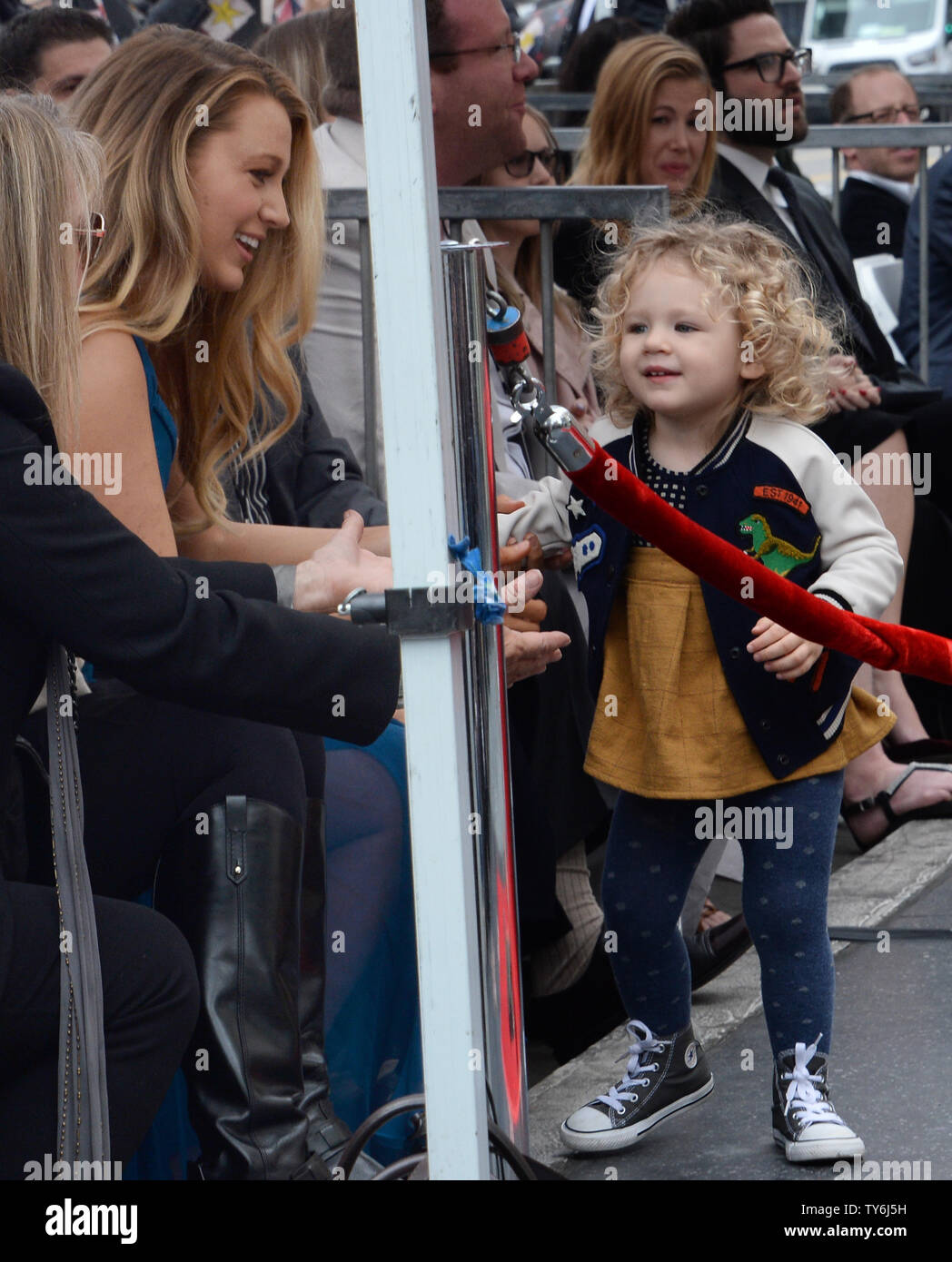 Actress Blake Lively and her daughter James are all smiles during an ...