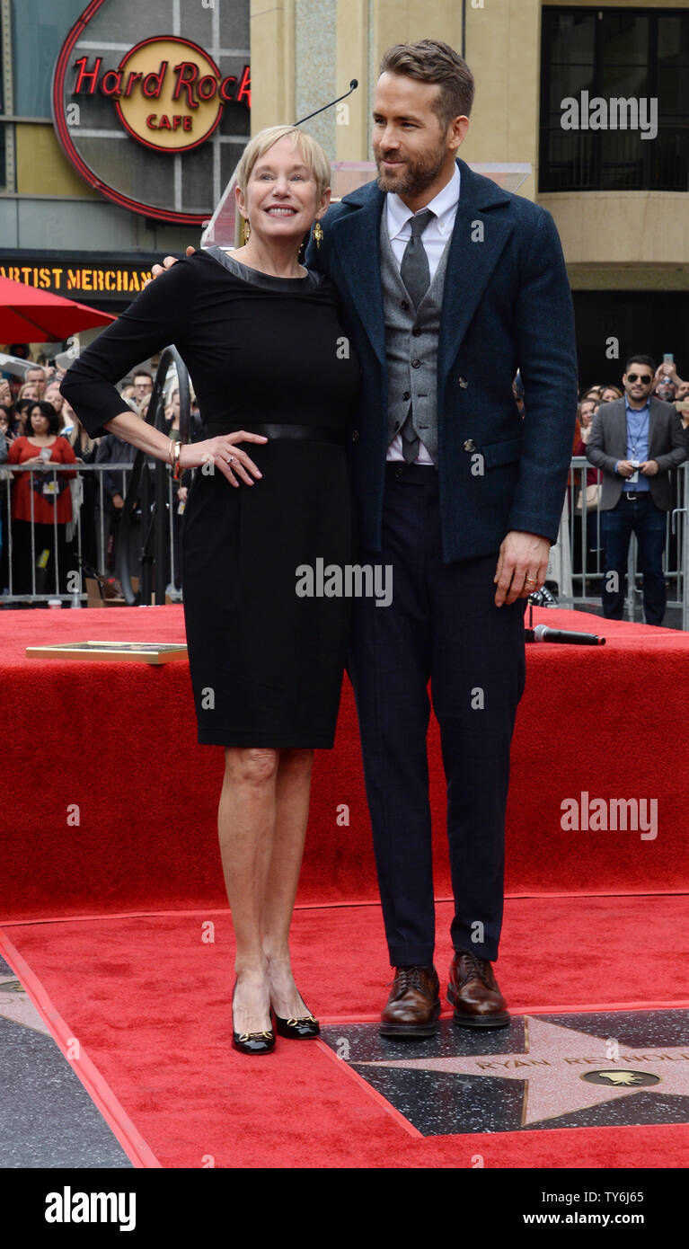 Actor Ryan Reynolds is joined by his mother Tammy Reynolds during an ...