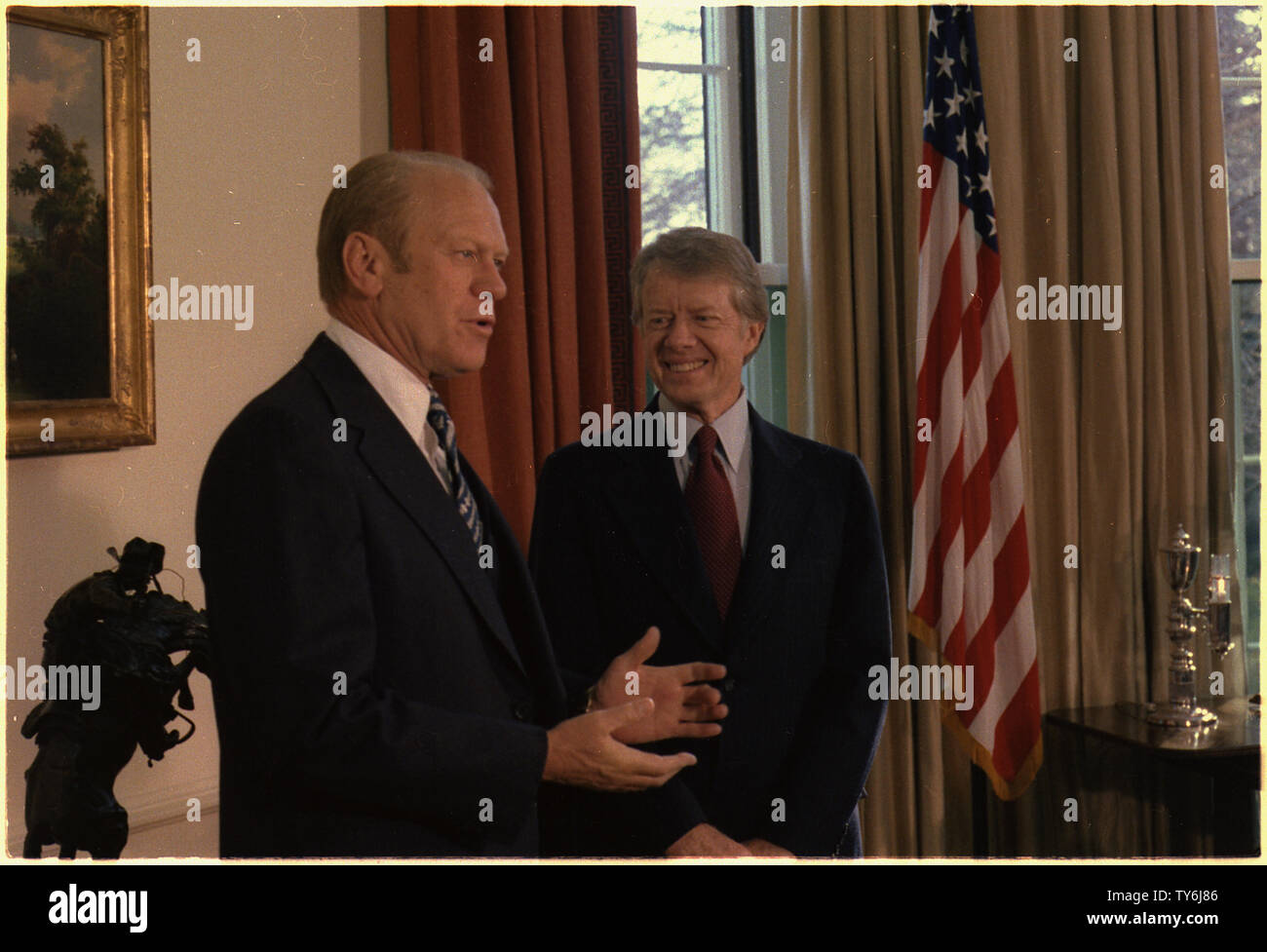 Jimmy Carter and Gerald Ford Stock Photo - Alamy