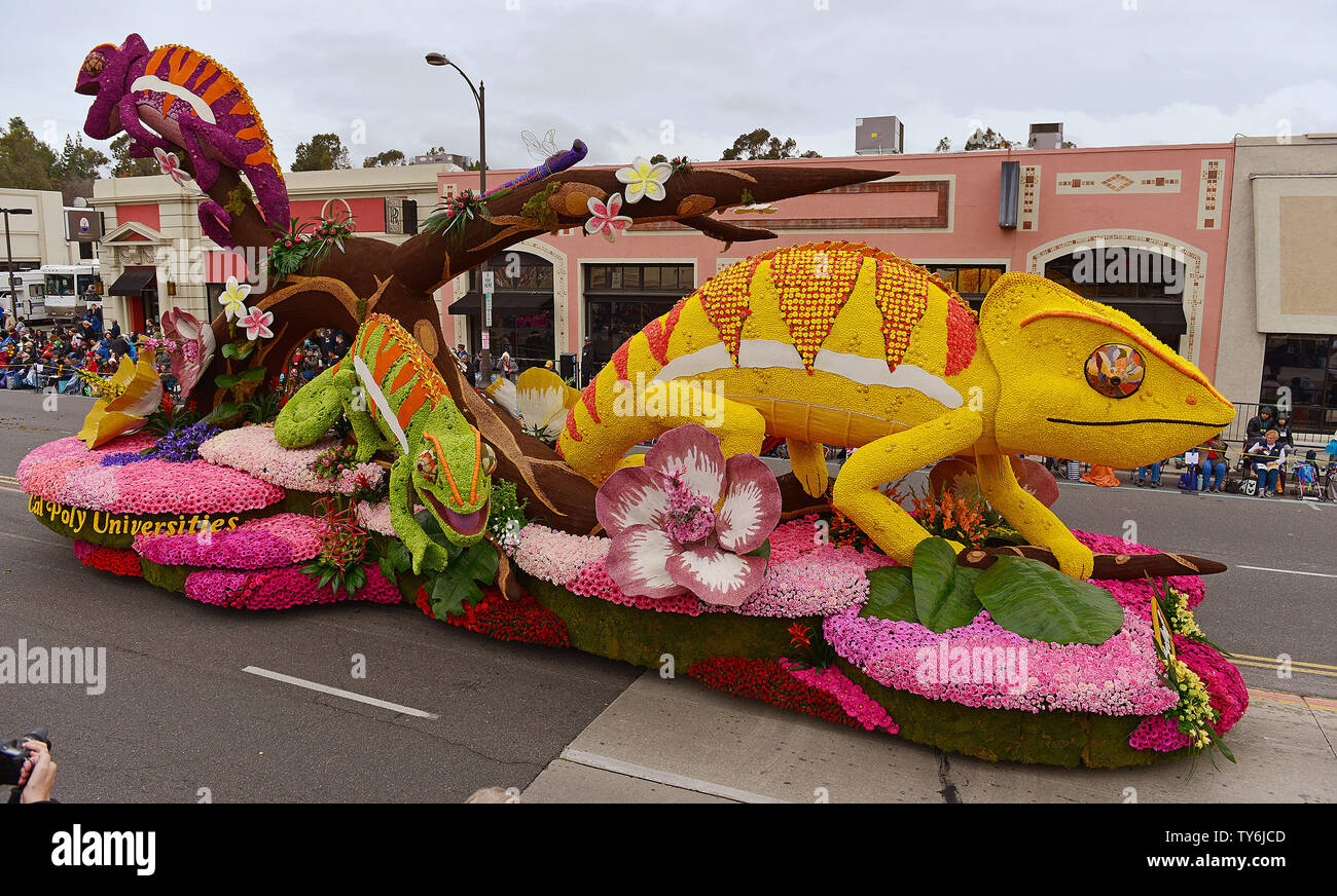 Cal Poly Universities' 'A New Leaf' float, winner of the Founders ...