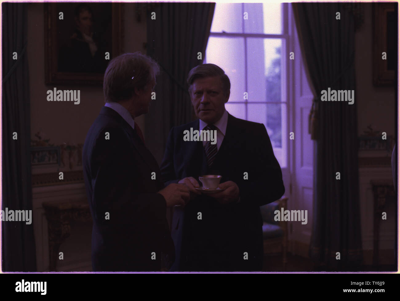 Jimmy Carter and Helmut Schmidt Stock Photo - Alamy