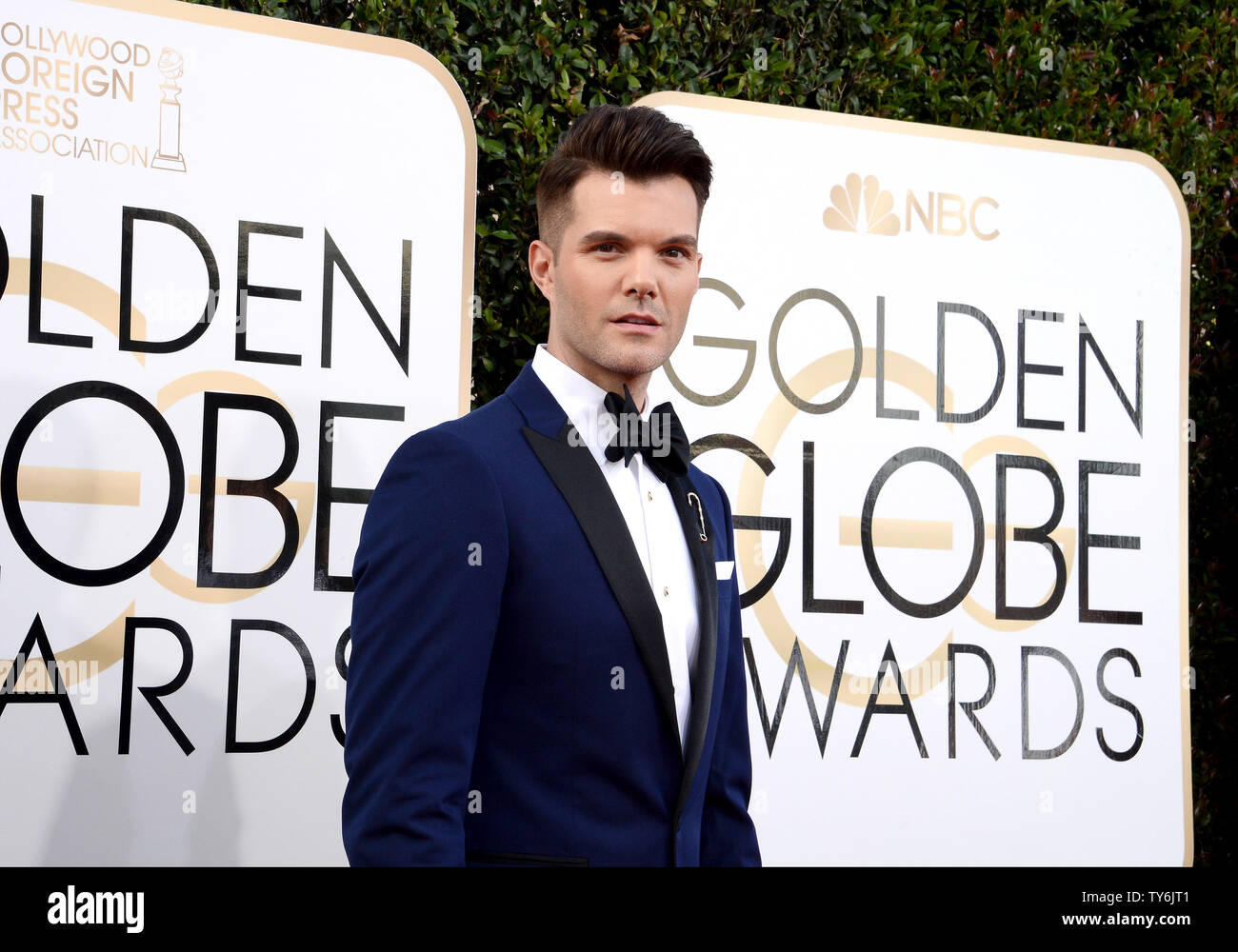 AJ Gibson attends the 74th annual Golden Globe Awards at the Beverly ...
