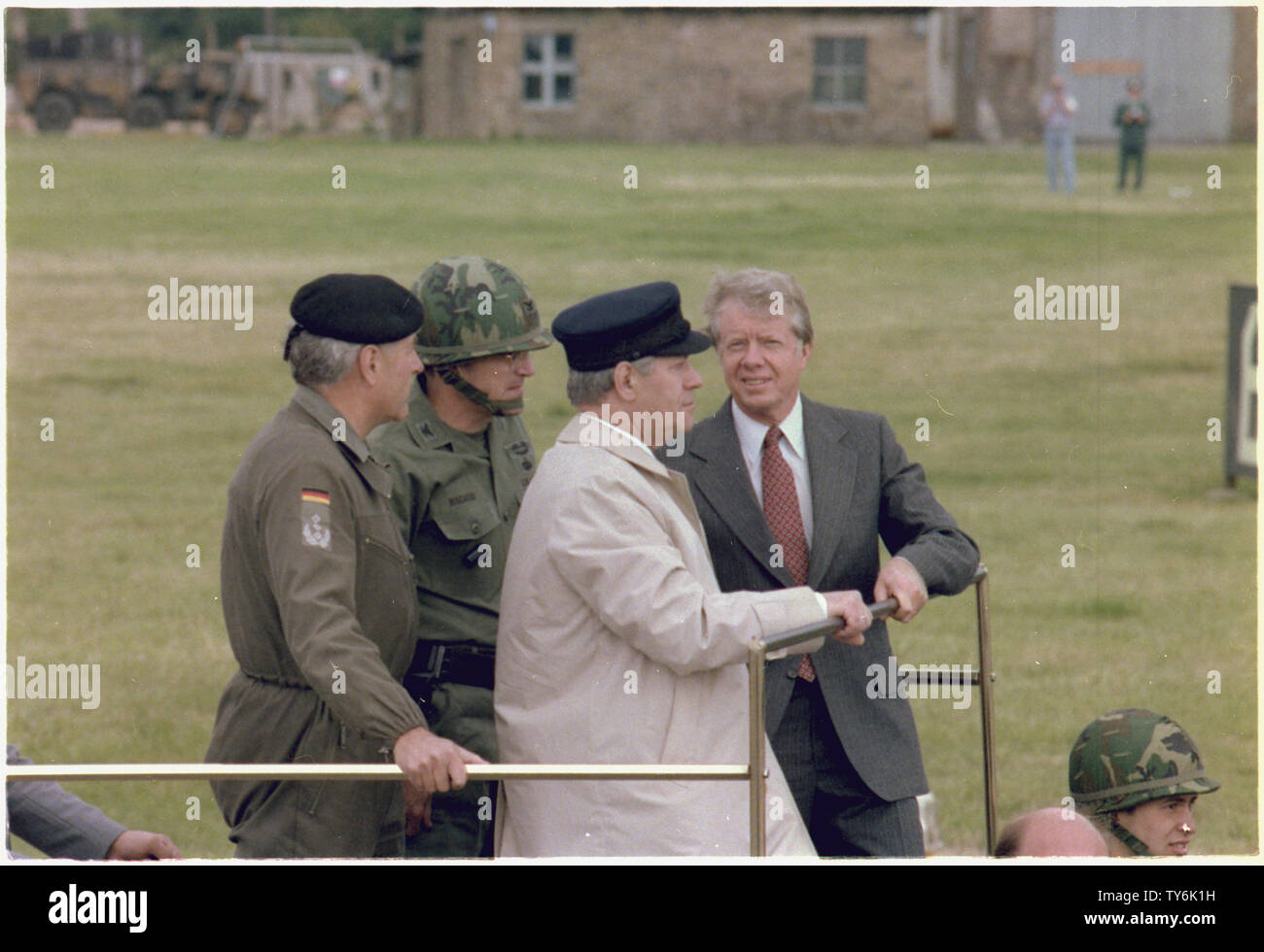 Jimmy Carter and Helmut Schmidt review NATO troops Stock Photo - Alamy